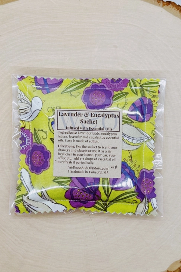 Lavender Eucalyptus Sachet with Essential Oils - Morgan Miller